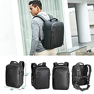 Dulepro Camera Backpack, Photography DSLR Backpack Case Waterproof Camera Bag Backpack with 15-16 inch Laptop & 11" Tablet Compartment Rain Cover for DSLR/SLR/Mirrorless/Drone