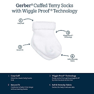Gerber Unisex Baby 12-Pair Sock Bundle Happy Veggies 0-3 Months