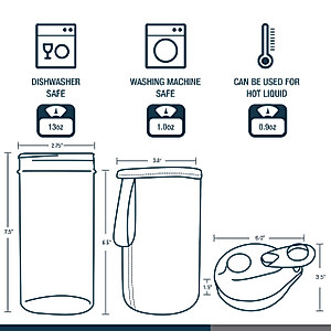 Masontops 3 PC Mason Jar Water Bottle Set - 1 X 16 oz Regular Mouth Jar - 1 Turquoise Insulator Sleeve - 1 Turquoise Drinking Lid