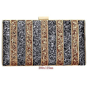 YYW Evening Clutch Bag, Womens Wedding Purse Bridal Prom Handbag Party Bags Sequin Bag
