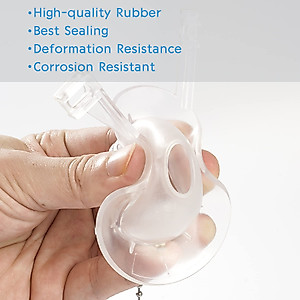 Hibbent Toilet Flapper Replacement Compatible with Gerber 99-647 2 Pack, 2 InchToilet Flapper with Stainless Chain and Hook - Easy to Install