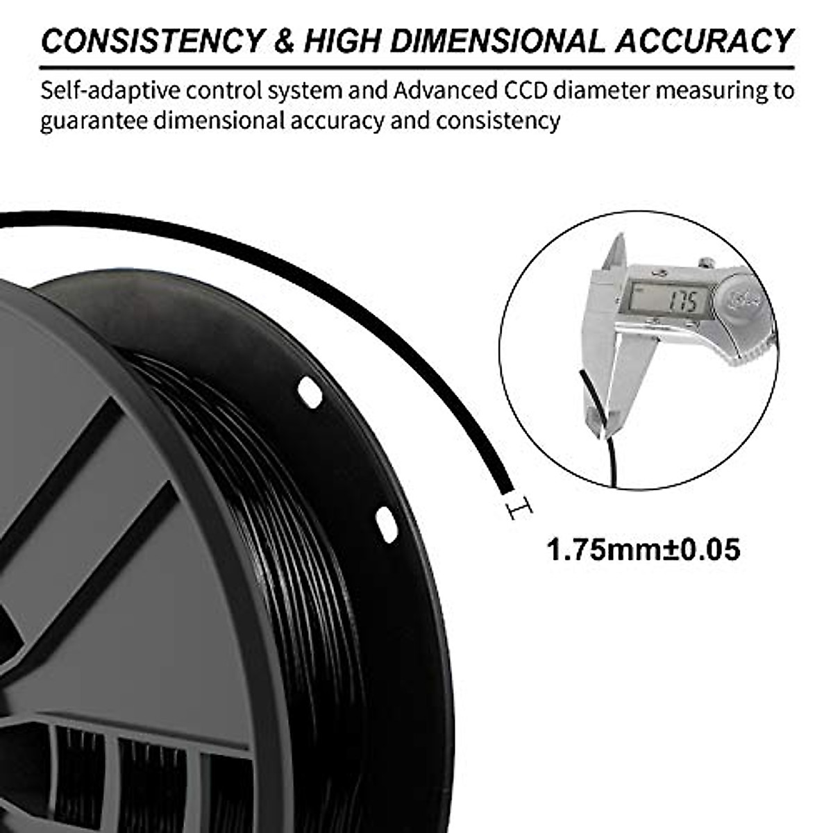NOVAMAKER TPU Filament 1.75mm, Black Flexible TPU 3D Printer Filament with 20g Cleaning Filament, 2.0lbs Spool, Dimensional Accuracy +/- 0.05mm, 95A Soft TPU Black