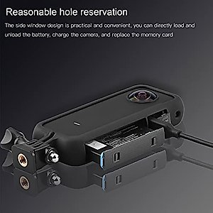 SALUTUY Camera Stand, Four Sections Adjusted Webcam Stand Drop Proof Scalable Shock Proof with Side Window for Insta360 ONE X2 Camera