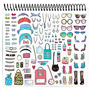 Fashion Angels I Love Fashion Sketch Portfolio - Fashion Design Sketch Book for Beginners, Sketch Pad with Stencils and Stickers For Kids 6 and Up