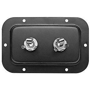 Seismic Audio SAJP511B Dual 1/4-Inch Jack Plate for Guitar, PA Speaker Cabinets