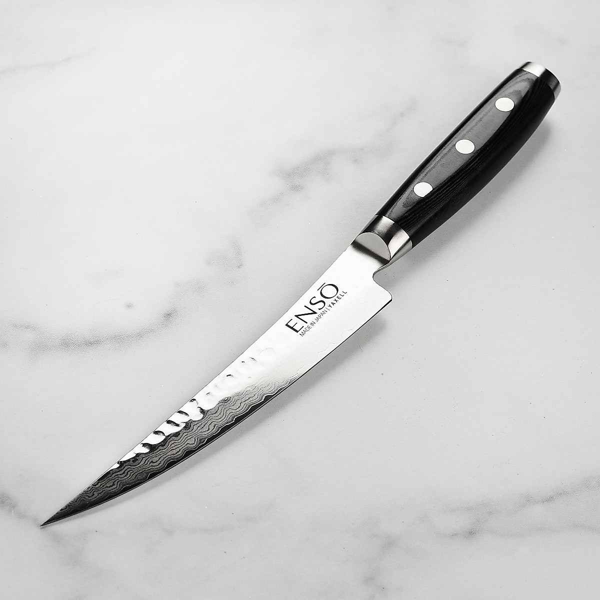 Enso Curved Boning Knife - Made in Japan - HD Series - VG10 Hammered Damascus Stainless Steel - 6"
