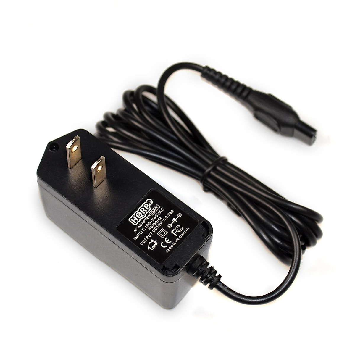 HQRP AC Adapter Power Cord Charger Works with Philips Norelco HQ8505 HQ-8505 272217190075 S3310 CRP136 BT9285 Replacement Plus Cleaning Brush