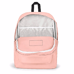 JanSport SuperBreak Plus Backpack with Padded 15-inch Laptop Sleeve and Integrated Bottle Pocket - Spacious and Durable Daypack for Work and Travel - Misty Rose