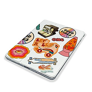 Cute Painted Vintage Retro Art case Compatible with iPad Mini Air Pro 7.9 8.3 9.7 10.2 10.9 11 12.9 inch Pattern Cover New 2022 2021 Trifold Stand 3 4 5 6 7 8 9 Generation 587 (11" Pro 1/2/3 gen)