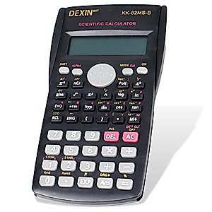 DEXIN 2 Line Scientific Calculator [Student & Financial] for use with Fractions/Statistics/Chemistry/Math/General Calculator [Solar & Battery Powered] Lightweight Durable Long Lasting Design