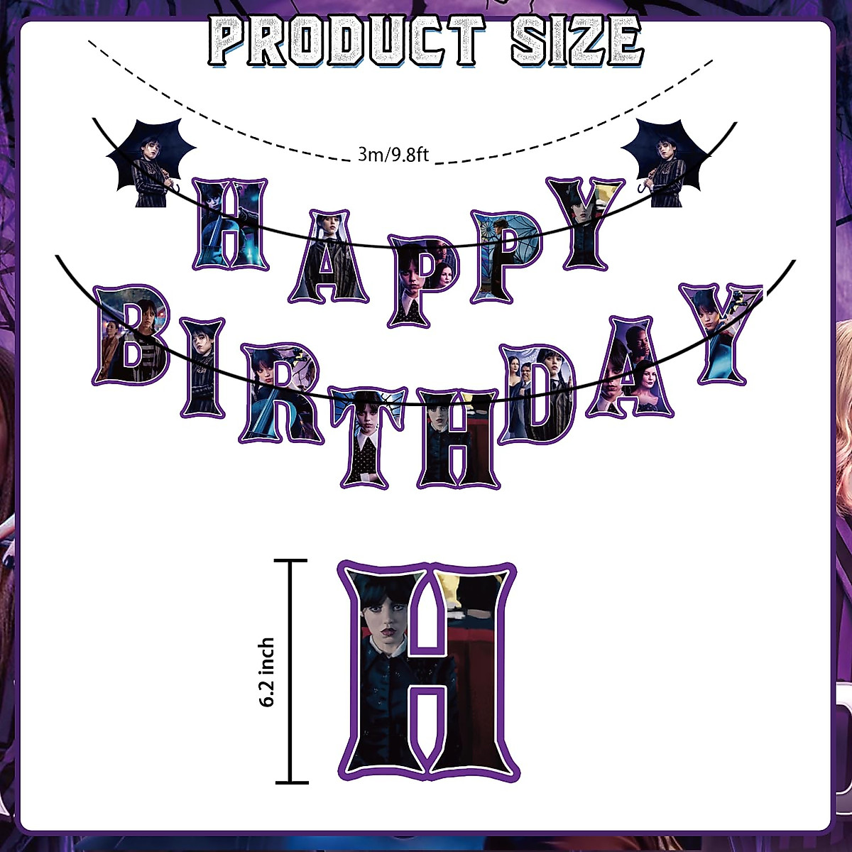 111pcs Happy Birthday Decorations Tableware Pack, includes Birthday Banner, Hanging Swirls, Foil Balloon, Plates, Napkins, Fork, Tablecloth, Happy Birthday Party Supplies