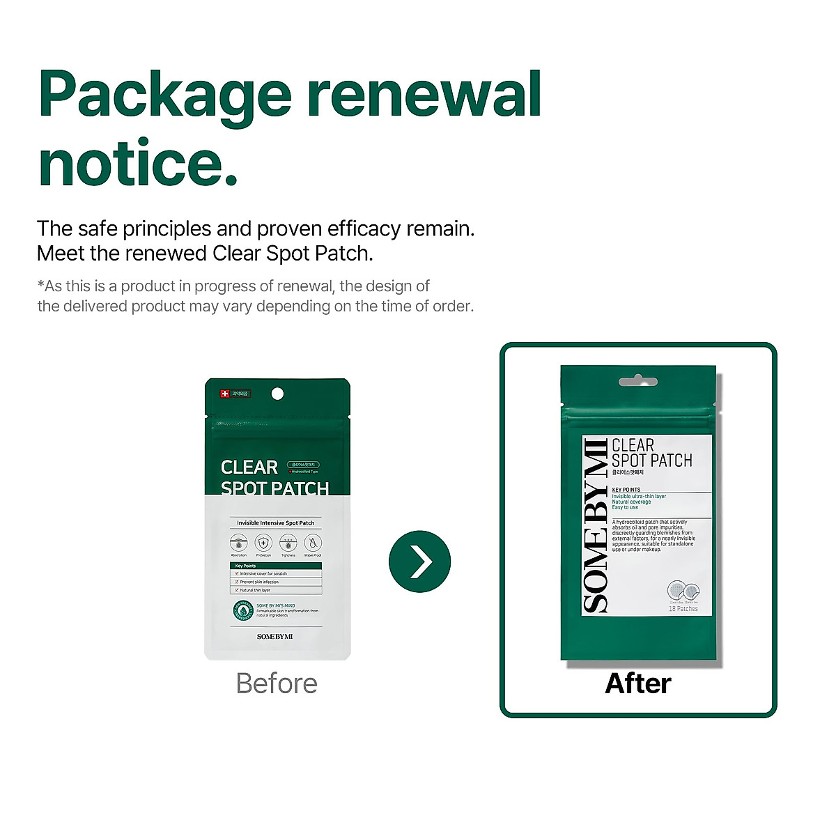 SOME BY MI 30 Days Miracle Clear Spot Patch - Pack of 1, 18 Counts, 2 Size(10mm 9Counts, 12mm 9Counts) - Invisible Hydrocolloid Skin Trouble and Pimple Patch with No Irritation - Korean Skin Care