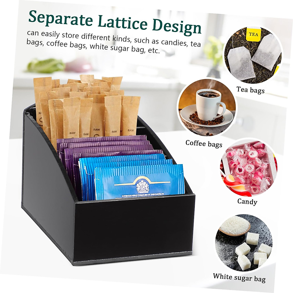 SHERCHPRY Box Coffee Pod Storage Box Coffee Bar Accessories Coffee Capsules Rack Tea Organizer for Tea Bag Storage Café Tea Storage Chests Drink Cafetiere Office Acrylic Jewelry Spice Rack