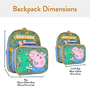 Peppa Pig Kids Backpack George Pig Green