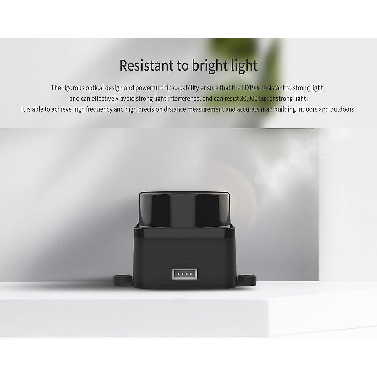 innomaker DTOF LiDAR Time-of-Flight Lidar STL-19P, 360 Degree Omni-Directional Laser Scanning，Anti-Glare 60000Lux, 5000Hz ranging Frequency, 12m Radius ranging, Support ROS/ROS2