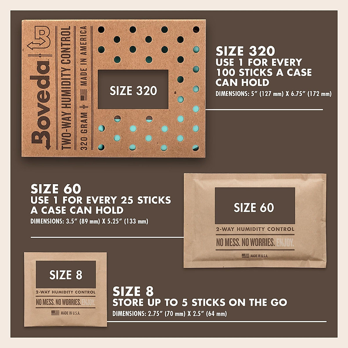 Boveda 69% Two-Way Humidity Control Packs For Plastic and Wood Containers Size 60 – 4 Pack – Moisture Absorbers – Humidifier Packs – Hydration Packets in Resealable Bag