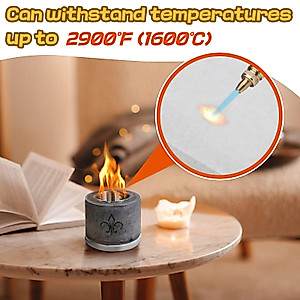 MADHOLLY Ceramic Wool for Portable Tabletop Firepit to Extend Burn Time- Premium Ceramic Wool Wick Sponge Ceramic Fiber Insulation for Bioethanol Fireplaces, 5Pack