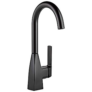 Peerless Xander Single-Handle Bar-Prep Kitchen Sink Faucet, Matte Black P1819LF-BL