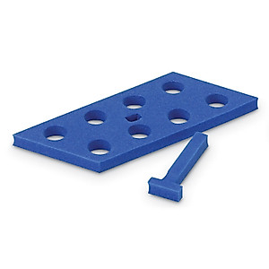 Heathrow Scientific - HEA2165B HD2165B Polypropylene Parallelogram Floating Foam Tube Rack, 8 Tubes, Blue (Pack of 5)
