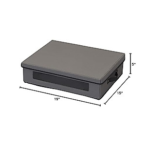 Household Essentials Gray Platter Chest, Holds 12 Plates