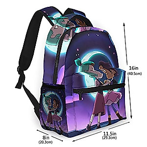 Cartoon The Owl House Casual Backpack Funny Laptop Back Pack Book Bag Hiking Outgoing Daypack For Adult Women Mens