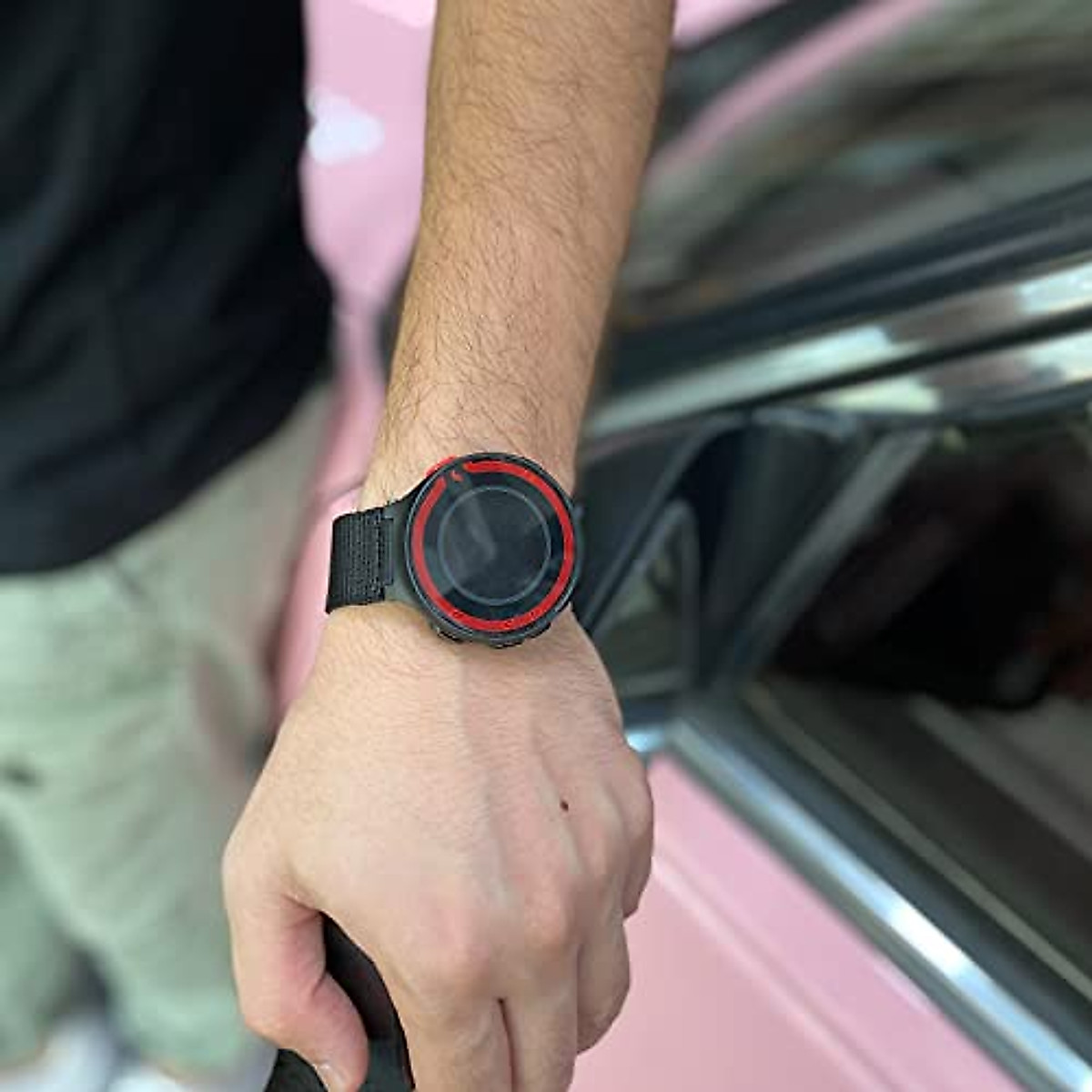 Zeit Diktator Watch band Compatible with Garmin forerunner 220/230/235/620/630/735XT/235 Lite,nylon smart watch replacement band,optional color (Black)