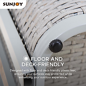 Sunjoy Aluminum Frame Pool Towel Valet Tower with 2-tier Shelves And A Large All-Weather Wicker Storage Basket for Dirty Towels, Grey