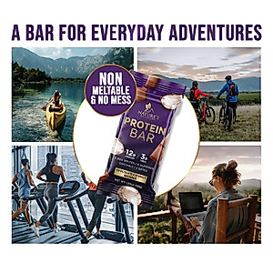 Chocolate Brownie Protein Bars - High Protein Snacks to Support Energy & Replace Meals - Snack Size Chocolate Coconut Bars by Natures Nutrition - 1.83 oz (Pack of 12)