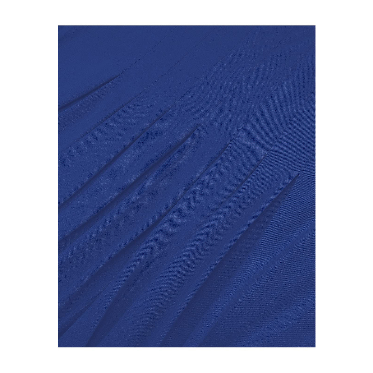 Summer Casual Royal Blue Empire Waist Dresses for Women 2025 Trendy Ladies Spring Cute 1/2 Half Sleeve Scoop Neck Work Vacation Modest Elegant Knee Length Tunic Dress L