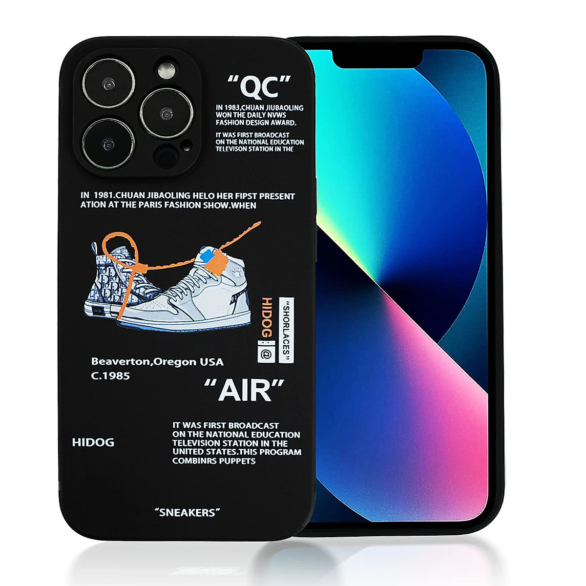 WeedExpert iPhone 13 Pro Max Case - Cool Boys Sports Shoes Brand TPU Phone Cover with Basketball Shoes Funny Pattern - Soft Silicone Shockproof Protective Case for iPhone 13 Pro Max (6.7")