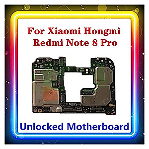 TOPOU Mainboard Phone Mainboard Fit for Xiaomi Hongmi Redmi Note 8 Pro Motherboard Replaced with Chips Logic Board Android OS Installed 64GB 128GB ROM (Color : 64G 6G)