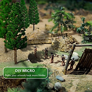 16pcs Model Trees Mixed, Mini Pine Trees Model Tree Diorama Tree Miniature Landscape Trees for DIY Train Scenery Landscape (Natural Green)