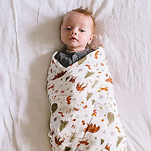 Loulou Lollipop Soft Baby Swaddle Blanket Muslin Wrap Receiving Blanket for Newborn to Toddler Girl and Boy, Large 47” by 47” - Forest Friends…