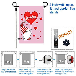 Yileqi Seasonal Garden Flags Set of 12 Double Sided Easter Spring Garden Flag, Small Yard Flag for Holiday Outdoor Decorations 12.5x18 Inch, with Free Anti-Wind Clip and Stopper