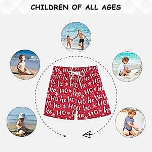 Aflyko Christmas Board Shorts Ho Ho Ho Xmas Snowflake Swim Trunk Bathing Suit New Year Boys Girls Beach Swimwear Quick Dry Swimming Shorts All Day Shorts Gym Shorts S