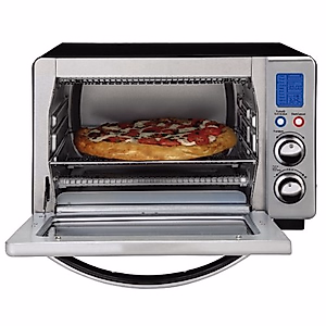 Oster Large Capacity Countertop 6-Slice Digital 10 Pre-set Function Turbo Convection Toaster Oven, Silver, TSSTTVDG01