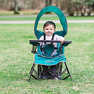 Baby Delight Go with Me Venture Portable Chair | Indoor and Outdoor | Sun Canopy | 3 Child Growth Stages | Teal