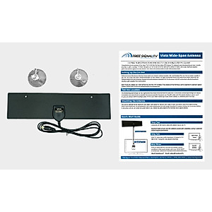 New Vista Wide-Span Flat Field Digital HDTV Antenna by Free Signal TV. Designed for High Performance HD/4K Local OTA TV Reception and Easy Passive No-Power Indoor Installation