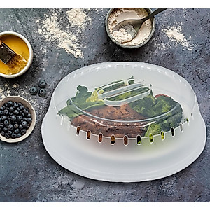 2 Pack Microware Food Cover, Microwave Food Cover Splatter, 10.5 x 10.5 x 2.625 Inch