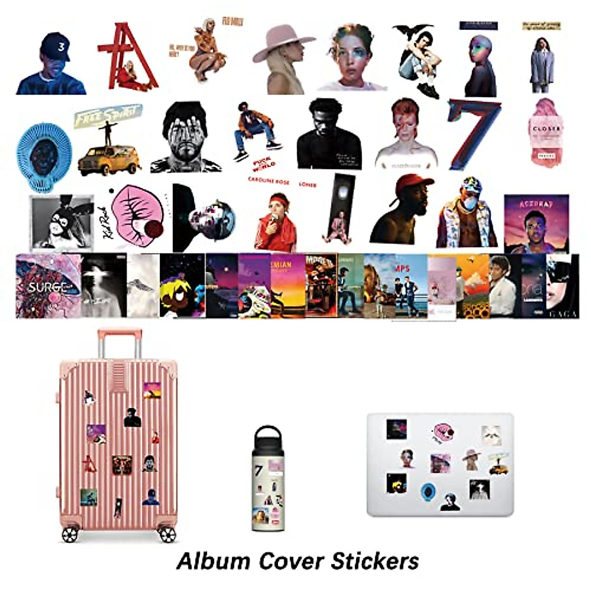Btaidi 110 Pcs Album Cover Aesthetic Pictures Wall Collage Kit, Album Style Photo Collection Collage Dorm Decor, 70 Album Cover Posters 40 Music Stickers , 4x6 inch Album Cover Poster for Room Bedroom Aesthetic