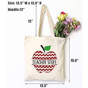 LIBIHUA Teacher Stuff Apple,Shoulder Bag Shopping Bag Tote Bag Gift,Appreciation Gifts for Teachers,Birthday Christmas Gifts for Teachers …
