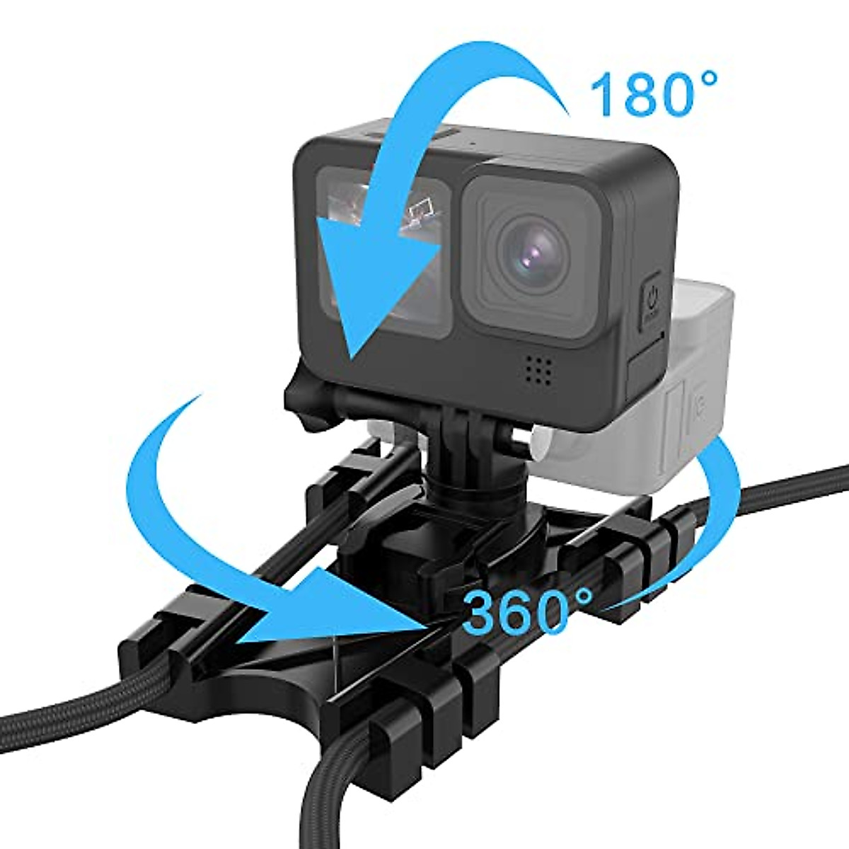 MEKNIC Net Chain Link Action Camera Fence Mount Compatible with GoPro Hero Cameras and Insta360 One X2,Smart Phones and Other Action Cameras for Softball Baseball Tennis Football Games Recording