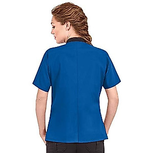 ChefUniforms.com Women's Lightweight Short Sleeve Chef Coat - Chef Coat Women, Blue Chef Coat, Women's Chef Jackets, Womens Chef Coat, Royal Chef Coat, Chef Uniform for Women