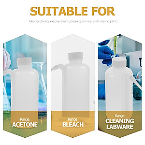 Baluue 4Pcs Wash Bottle, 500ml/16 oz Plastic Bottle Watering Tools, Liquid Storage Container Squeeze Wash Bottle with Narrow Mouth and Lid Chemical Wash Bottle