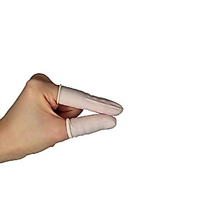 Disposable Latex Finger Cots,350 PCS，Medium Anti Static Rubber Fingertip Protective Finger Cots for Electronic Repair, Handmade Apply