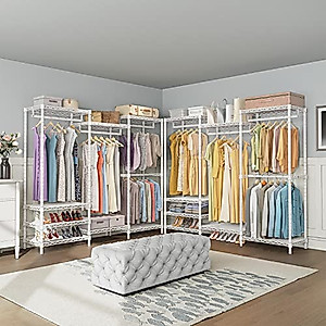 VIPEK V5 Portable Closet Wardrobe Heavy Duty Clothes Rack Freestanding Metal Clothing Rack, White