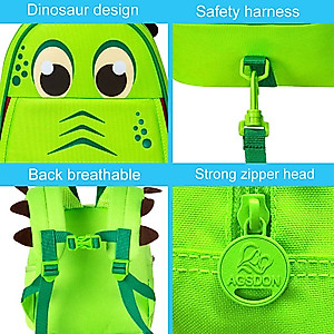 AGSDON Toddler Backpack with Leash, 9.5" Kids Butterfly Safety Leashes Removable Tether bookbag