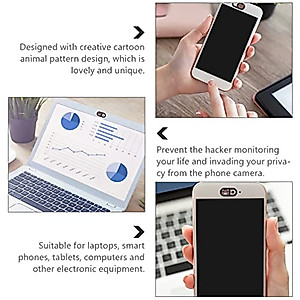 Cartoon Bear Camera Cover Slide: 3PCS Cute Animal Pattern Webcam Protection Cover Slide Phone Camera Blocker Ultra Thin Cover Slide for Laptop Tablet Mobile Phone