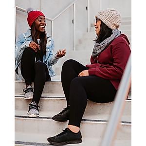 No Nonsense Women's Leggings - Soft Cotton Feel, Comfortable & Perfect for Layering, Gentle Elastic Waistband, Black, 2X