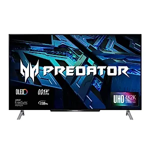 Predator CG48 48" 4K OLED 3840x2160 Gaming Monitor | AMD FreeSync Premium | 138Hz Refresh Rate | Up to 0.01ms | USB 3.2 (Type-C) Gen 2, Display Port 1.4, 1 x HDMI 2.1, 3 x HDMI 2.0, USB Hub 3.2 x 4